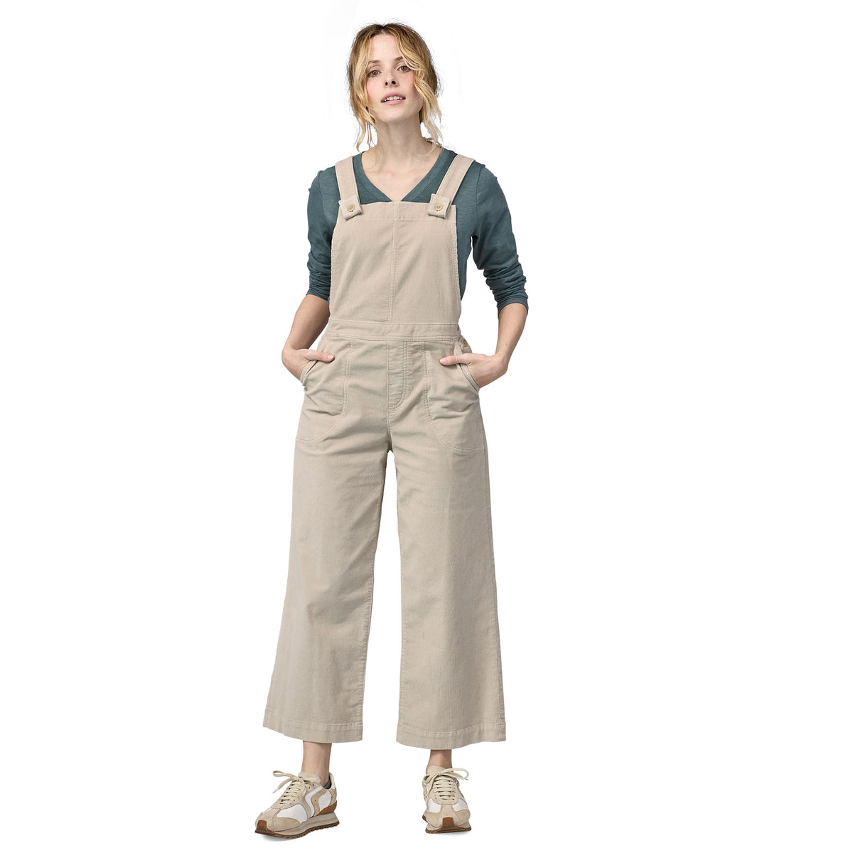 Patagonia Women's Stand Up® Cropped Corduroy Overalls - Pumice