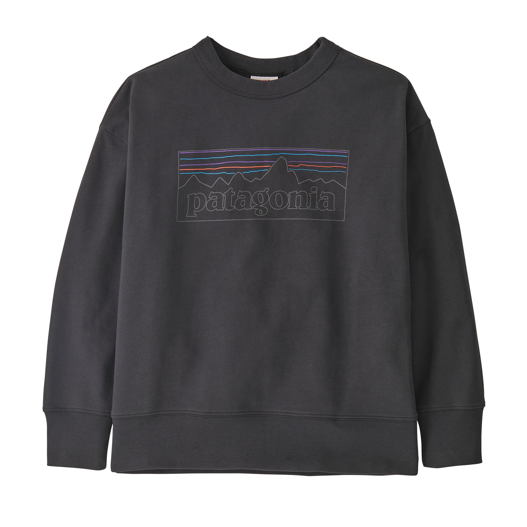 Patagonia Kids' Crewneck Sweatshirt - P-6 Outline: Ink Black
