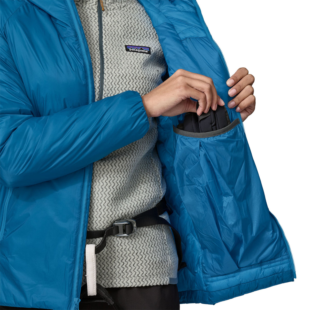 Patagonia Women's DAS® Light Hoody - Belay Jacket - Endless Blue