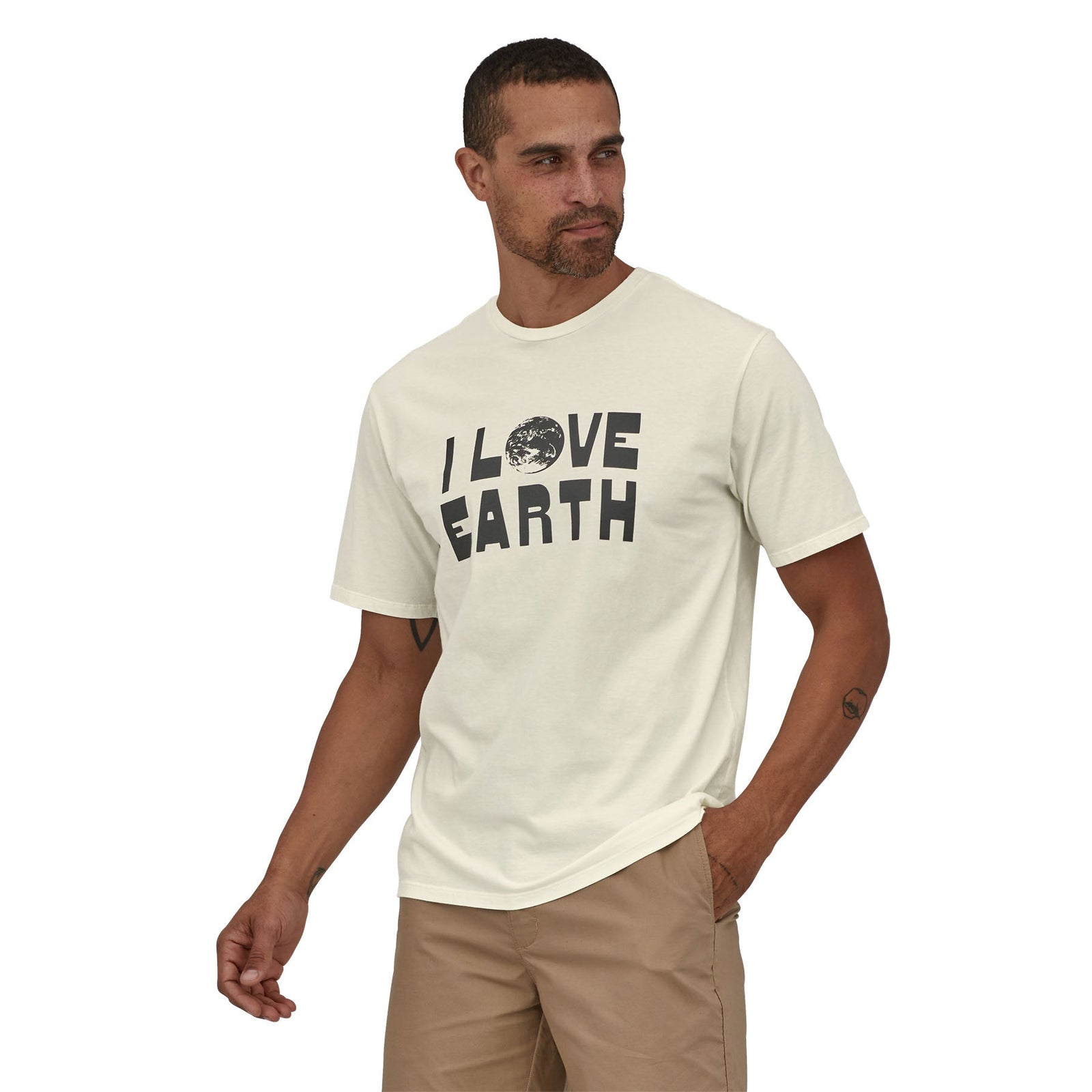 Patagonia Men's Earth Love Organic T-Shirt - Birch White