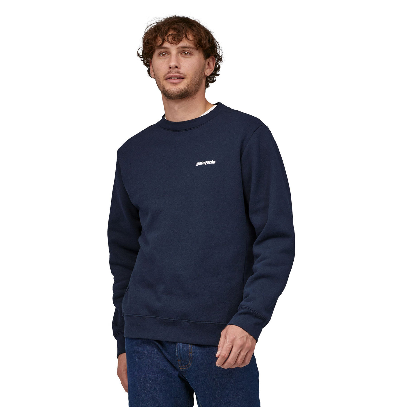 Patagonia P-6 Logo Uprisal Fleece Crewneck Sweatshirt - New Navy