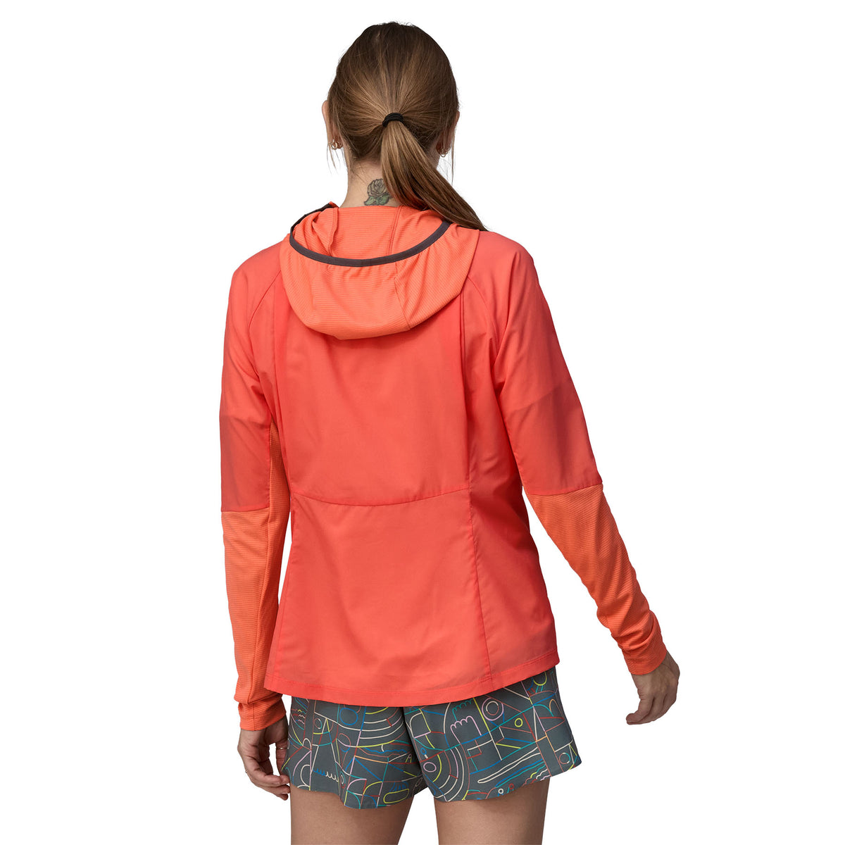 Patagonia Women's Airshed Pro Running Windbreaker Pullover - Coho Coral