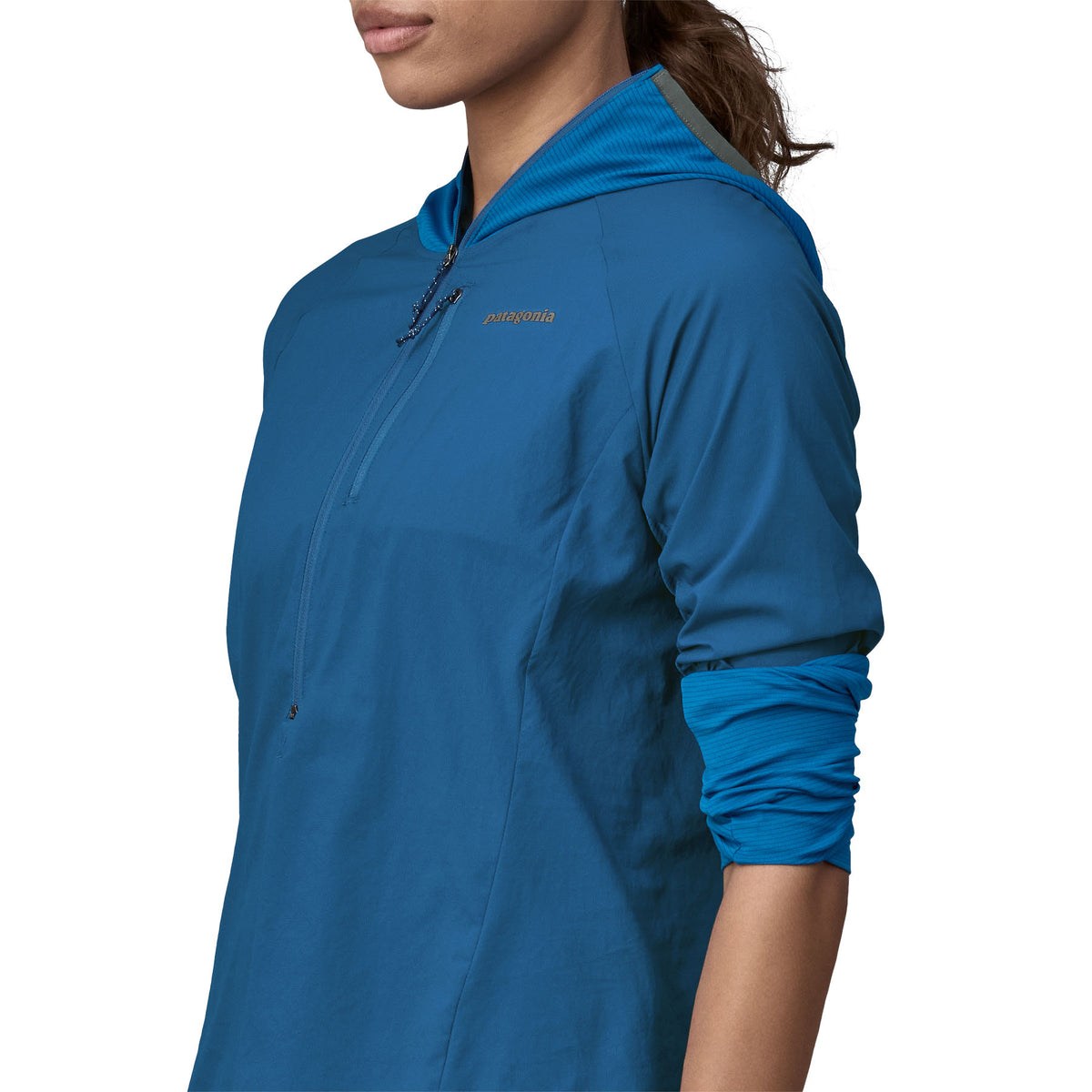 Patagonia Women's Airshed Pro Running Windbreaker Pullover - Coho Coral